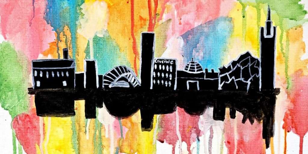 Paint The Sheffield Skyline, Sheffield - museumofbrutalistarchitecture.org